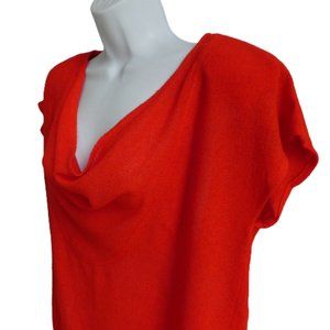 Benjamin A. | Tops | Vintage Neon Pullover Top Drape Neon Reddish ...